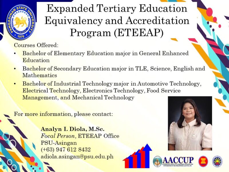 Featured School-PSU (Asingan Campus) – ETEEAP