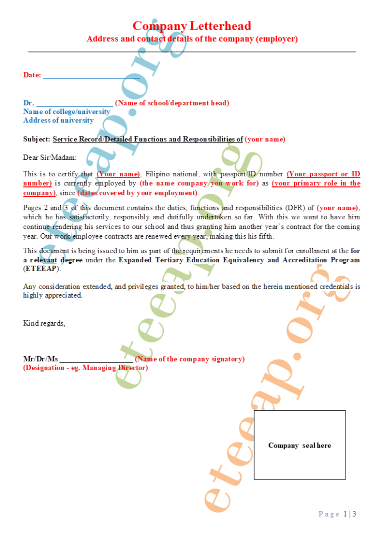 ETEEAP Application Form – ETEEAP