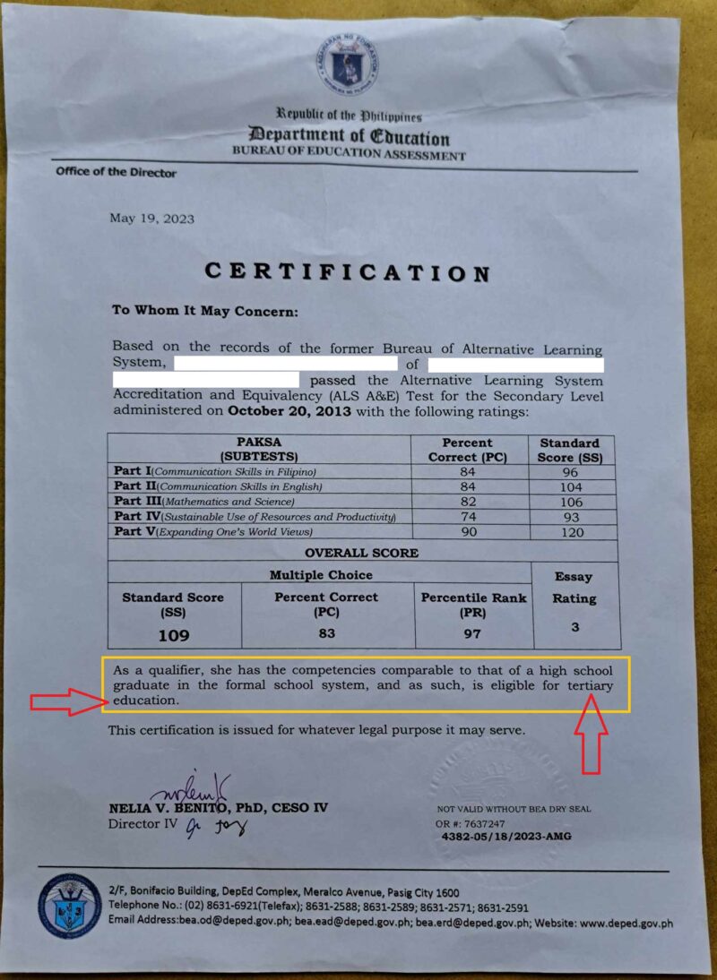 ALS Graduates – ETEEAP