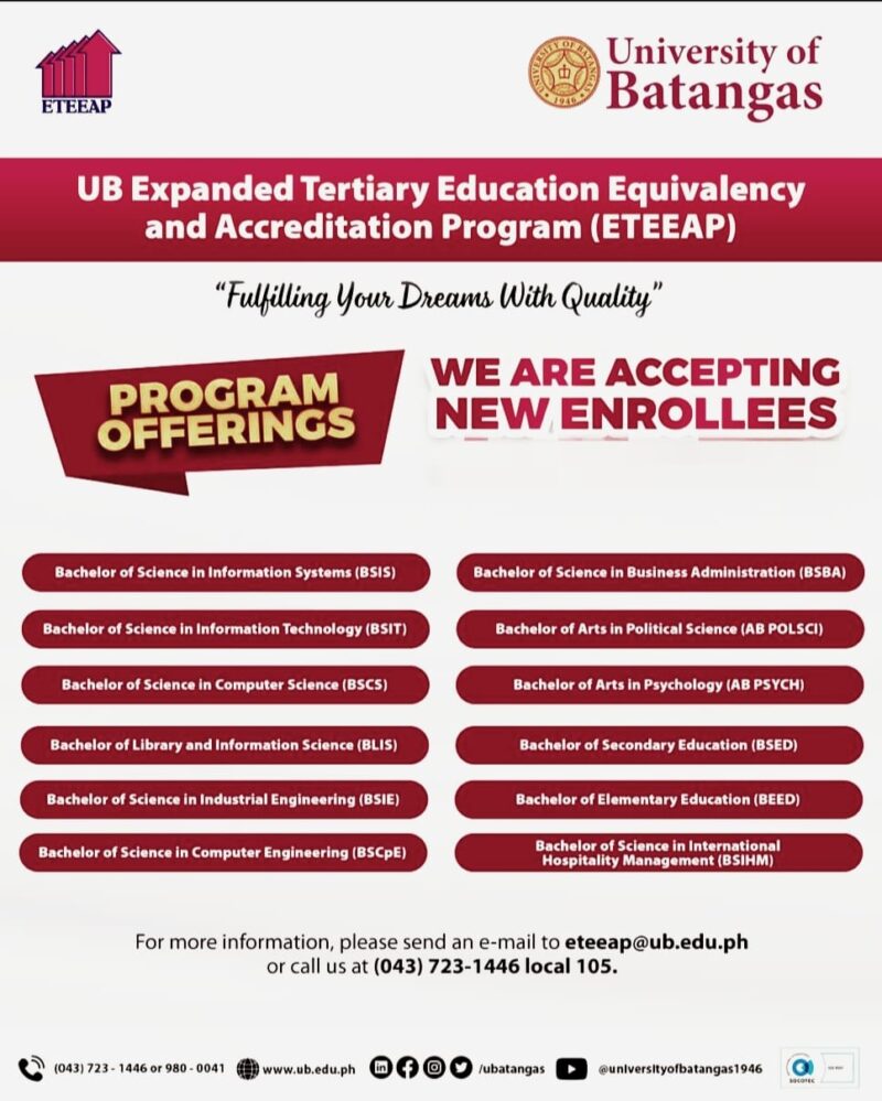 University of Batangas – ETEEAP