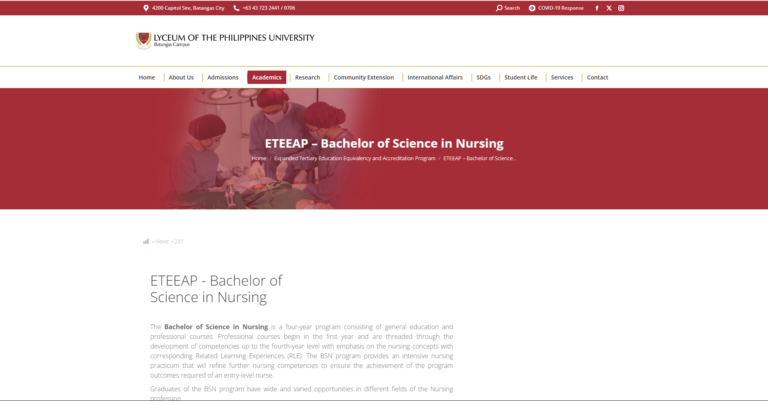 BS Nursing – ETEEAP
